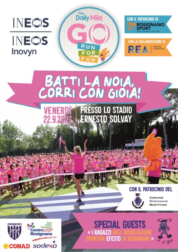 The Daily Mile GO RUN FOR FUN 2023 - Batti la noia,corri con gioia!